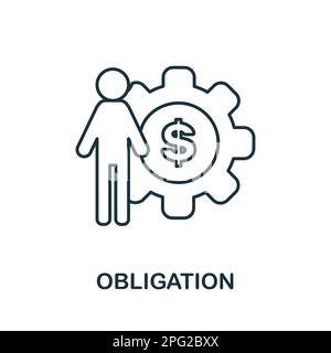 social obligation line icon, outline symbol, vector illustration ...
