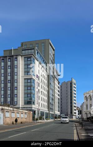 The twin tower blocks of Saltwater Place in Plymouth Stock Photo - Alamy