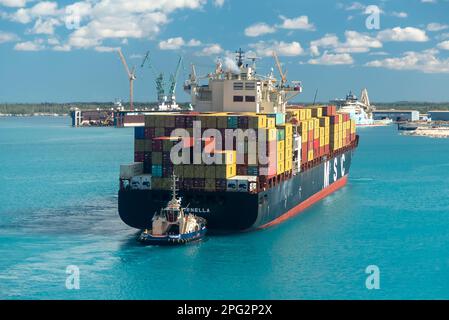 Cruise ship in Freeport, Bahamas Stock Photo - Alamy