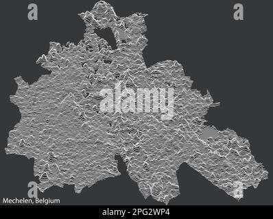 Topographic relief map of MECHELEN, BELGIUM Stock Vector Image & Art ...