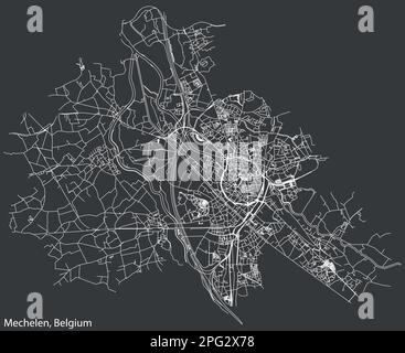 Street roads map of MECHELEN, BELGIUM Stock Vector Image & Art - Alamy