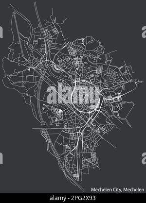Street roads map of MECHELEN, BELGIUM Stock Vector Image & Art - Alamy