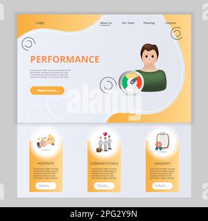 Genuinity flat landing page website template. Customer commitment ...