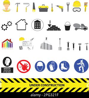 Under construction equipment tools Stock Vector Image & Art - Alamy