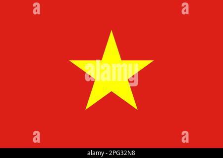 Flag of Vietnam. Vietnam flag official colors and proportion digital ...