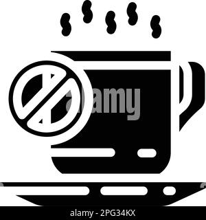 reduce caffeine intake headache treatment line icon vector illustration ...