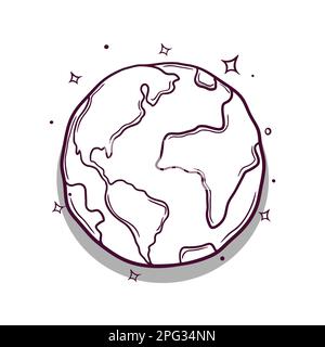 Hand drawn layers of the earth Vector illustration Stock Vector Image ...
