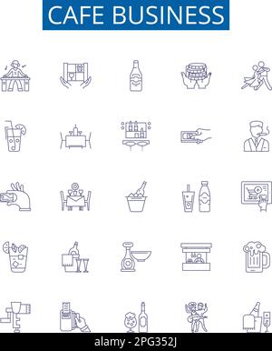 Cafe management line icons collection. Conversation, Discourse ...