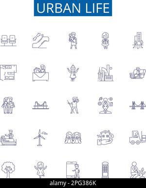 Building renewal line icons collection. Revitalization, Renovation ...