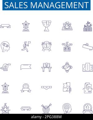 Sales forecasting line icons collection. Projections, Analytics ...