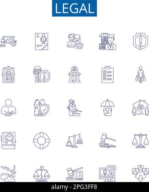 Allowable line icons collection. Permissible, Acceptable, Legitimate ...