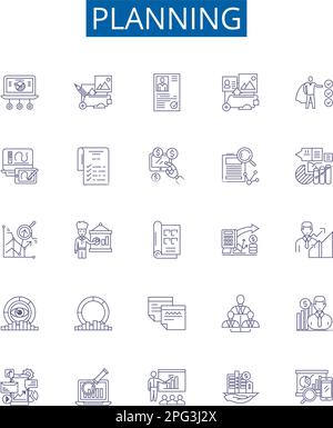 Mapping and charting line icons collection. Cartographer, Atlas, Navigation, Topography, Terrain ...