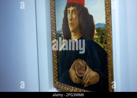 Works by Sandro Botticelli in the Uffizi in Florence Stock Photo - Alamy