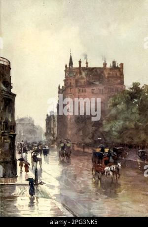 Piccadilly London, England, vintage drawing from 1870 Stock Photo - Alamy