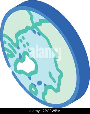 arctic ocean map isometric icon vector illustration Stock Vector Image ...