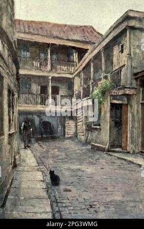 Illustration of Bell Inn, Holborn. An old coaching inn, pulled down in ...