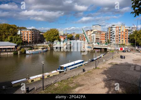 The bascule of Redcliffe Bridge is fixed in the lifted position during ...