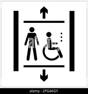 ISO 7001 elevator sign Stock Photo - Alamy