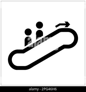 ISO 7001 escalator sign Stock Photo - Alamy