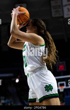 Notre Dame's Maddy Westbeld (21) during the second half of a first ...