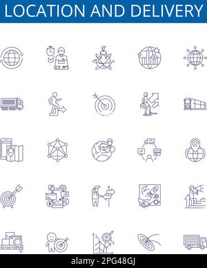 Order fulfillment line icons collection. Logistics, Shipping, Inventory ...
