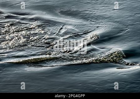 Waves on the Weser River, Wesertal, Weserbergland; Germany Stock Photo ...