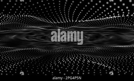 Black and white Abstract Trapcode Form digital particle wave and lights ...