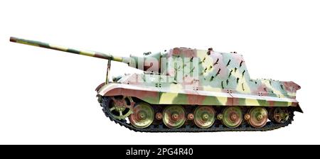 Jagdtiger German casemate heavy tank destroyer isolated white Stock ...