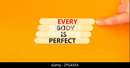 Every body is perfect symbol. Concept words Every body is perfect on ...