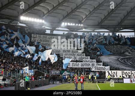 Olimpico Stadium, Rome, Italy - The choreography displayed by Roma fans ...