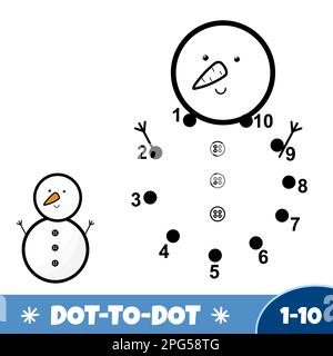 Dot to dot 1-10 easy game for kids with a cute bird. Connect dots ...