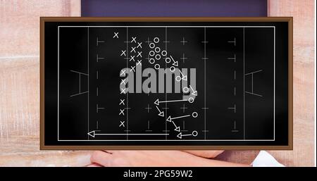 Image of rugby game strategy on rugby field Stock Photo - Alamy