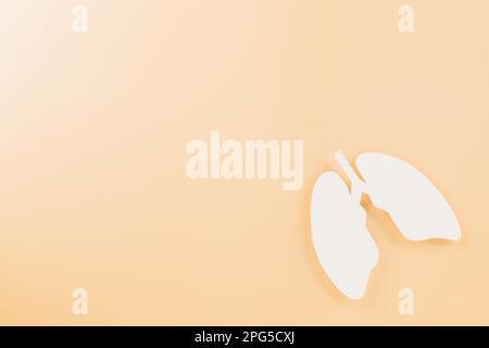 Lungs paper cutting symbol Stock Photo - Alamy