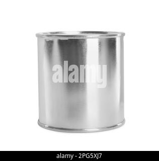 Tin can of boiled condensed milk on color background Stock Photo - Alamy