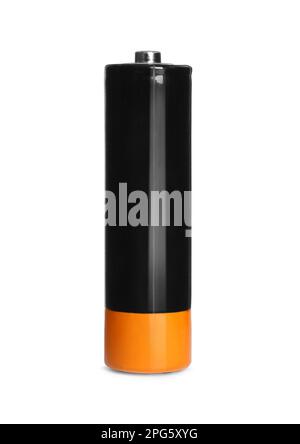 One new AA battery isolated on white Stock Photo - Alamy