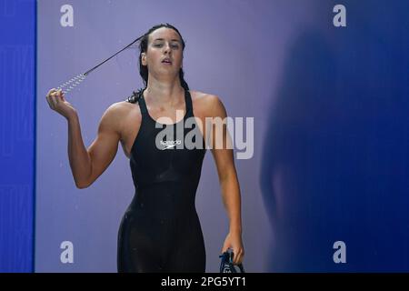 Cyrielle Duhamel during a new swimming competition, the Giant Open on ...