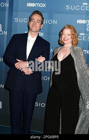 Matthew Macfadyen and Sarah Snook attends HBO's "Succession" red carpet ...