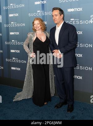 Matthew Macfadyen and Sarah Snook attend HBO's "Succession" Season 4 ...