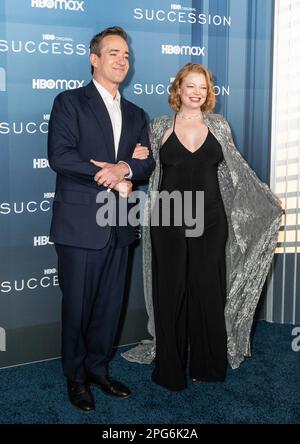 Matthew Macfadyen and Sarah Snook attend HBO's "Succession" Season 4 ...