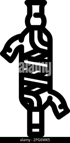 fractionating column chemical glassware lab line icon vector ...