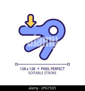 Automatic flush pixel perfect RGB color icon Stock Vector Image & Art ...