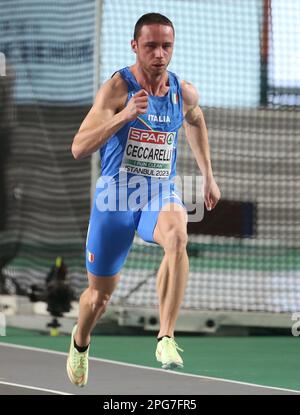 Samuele CECCARELLI of Italy 60m Men Heat during the European Athletics ...
