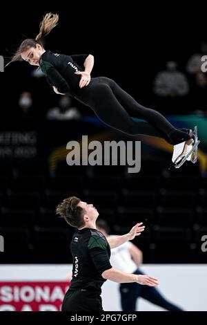 Maria PAVLOVA & Alexei SVIATCHENKO (HUN), during Pairs Short Program ...