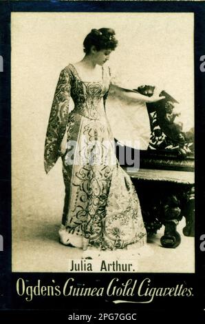 Portrait of Actress Julia Arthur - Vintage Cigarette Card, Victorian ...