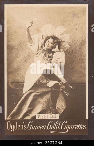 Portrait of Actress Violet Dale - Vintage Cigarette Card, Victorian Era ...