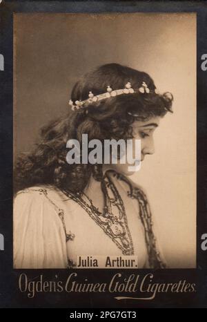 Portrait of Actress Julia Arthur - Vintage Cigarette Card, Victorian ...