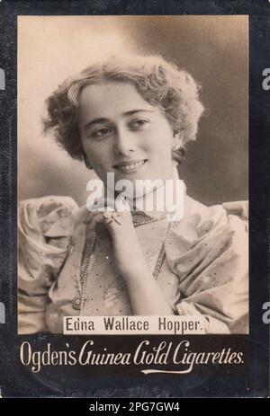 Portrait of Actress Edna Wallace Hopper - Vintage Cigarette Card ...