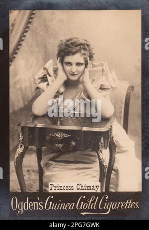 Portrait of Actress Princess Chimay - Vintage Cigarette Card, Victorian ...