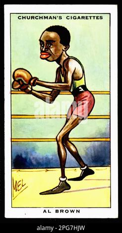 Portrait of Boxing - Vintage Cigarette Card Stock Photo - Alamy
