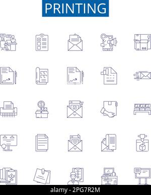 Thick-and-thin line icons collection. Contrast, Inconsistency, Variety ...